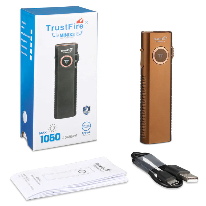 TrustFire Mini X3 EDC Multi-Function Flashlight Available with white l