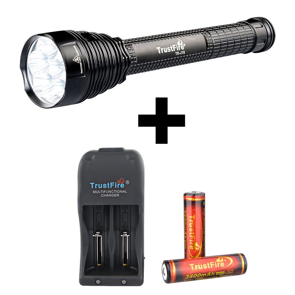 TrustFire TR-J18 Powerful Tactical Flashlight 8000 Lumens