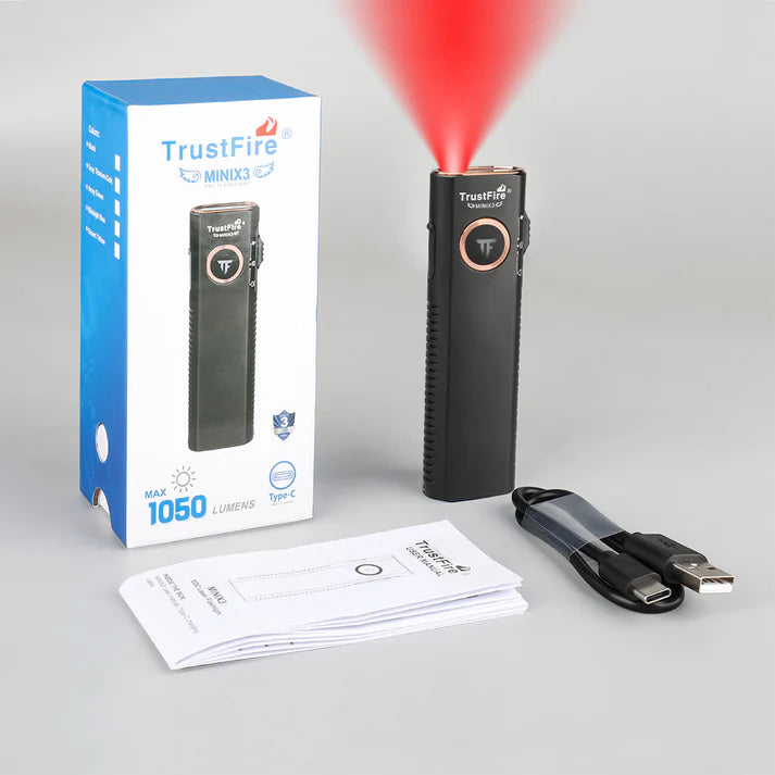 TrustFire Mini X3 EDC Multi-Function Flashlight Available with white l