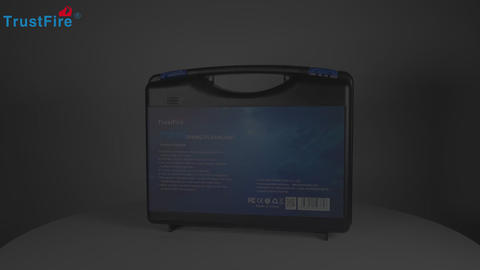 TrustFire DF50 6500 Lumens Video Diving Photoraphy Light